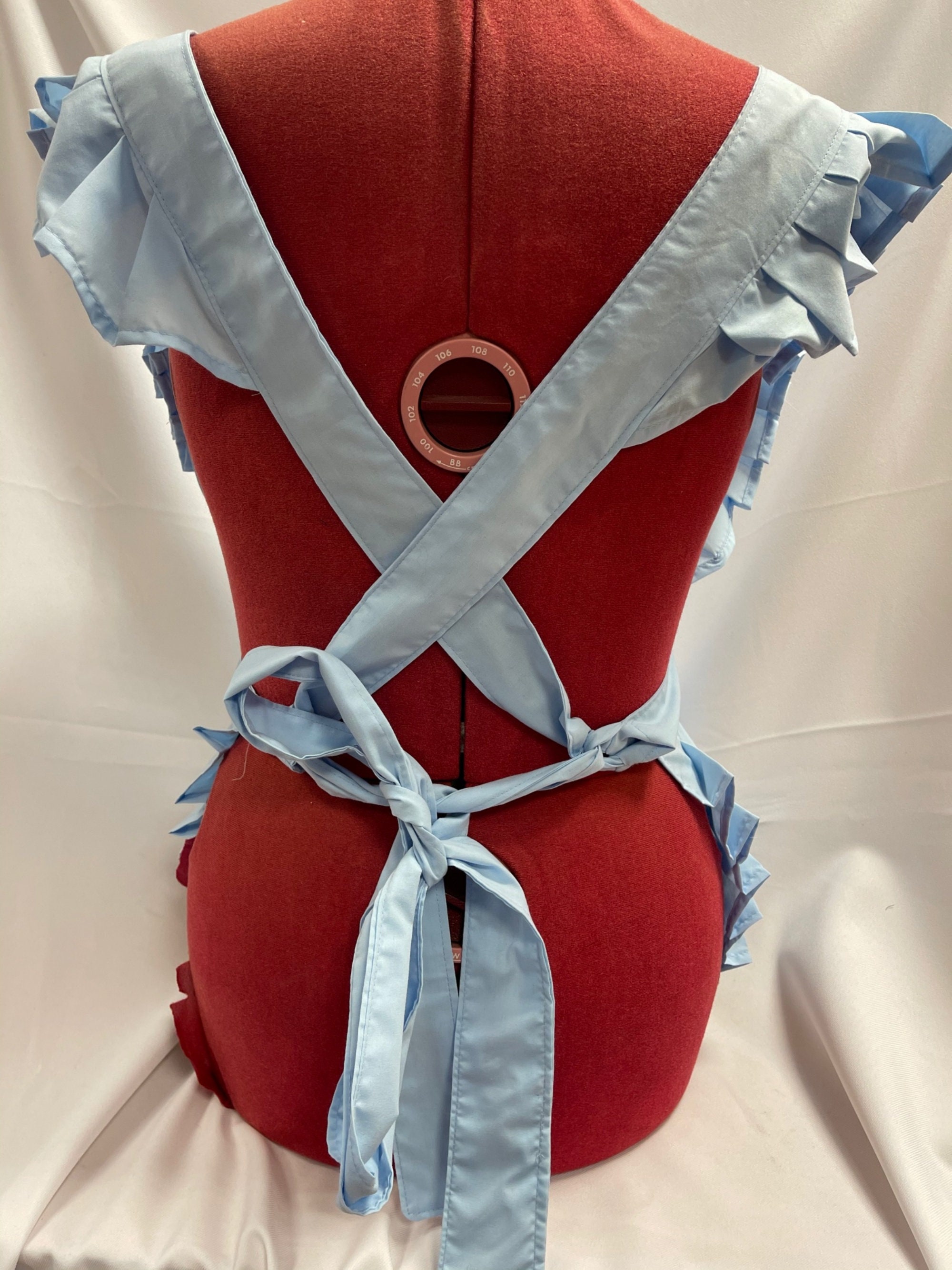 Retro Vintage Victorian Style Full Apron / Pinny Pale Blue | Etsy UK