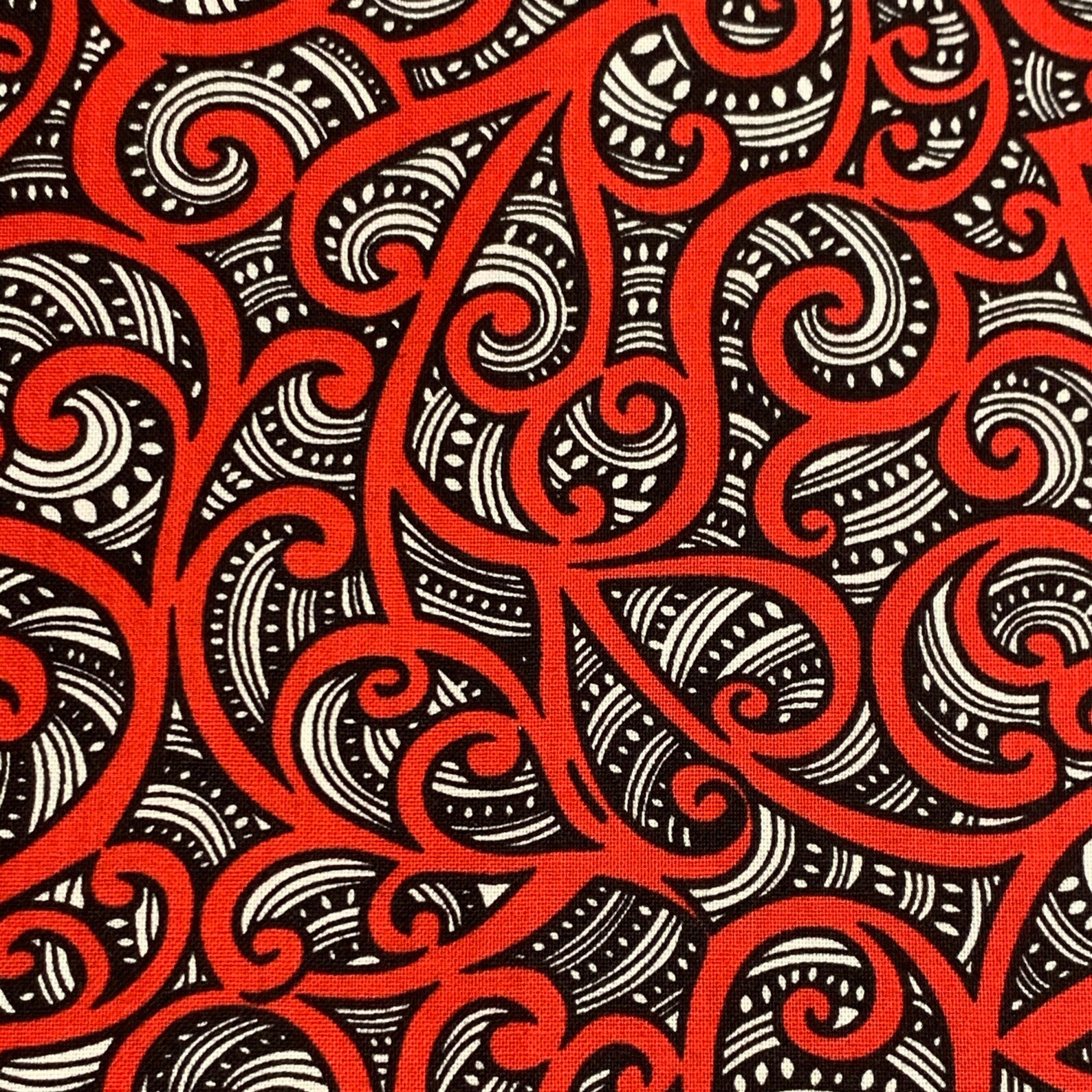 100% Cotton Print Fabric - Te Koripi Wai O Maui - Red - 85490-101 - Etsy