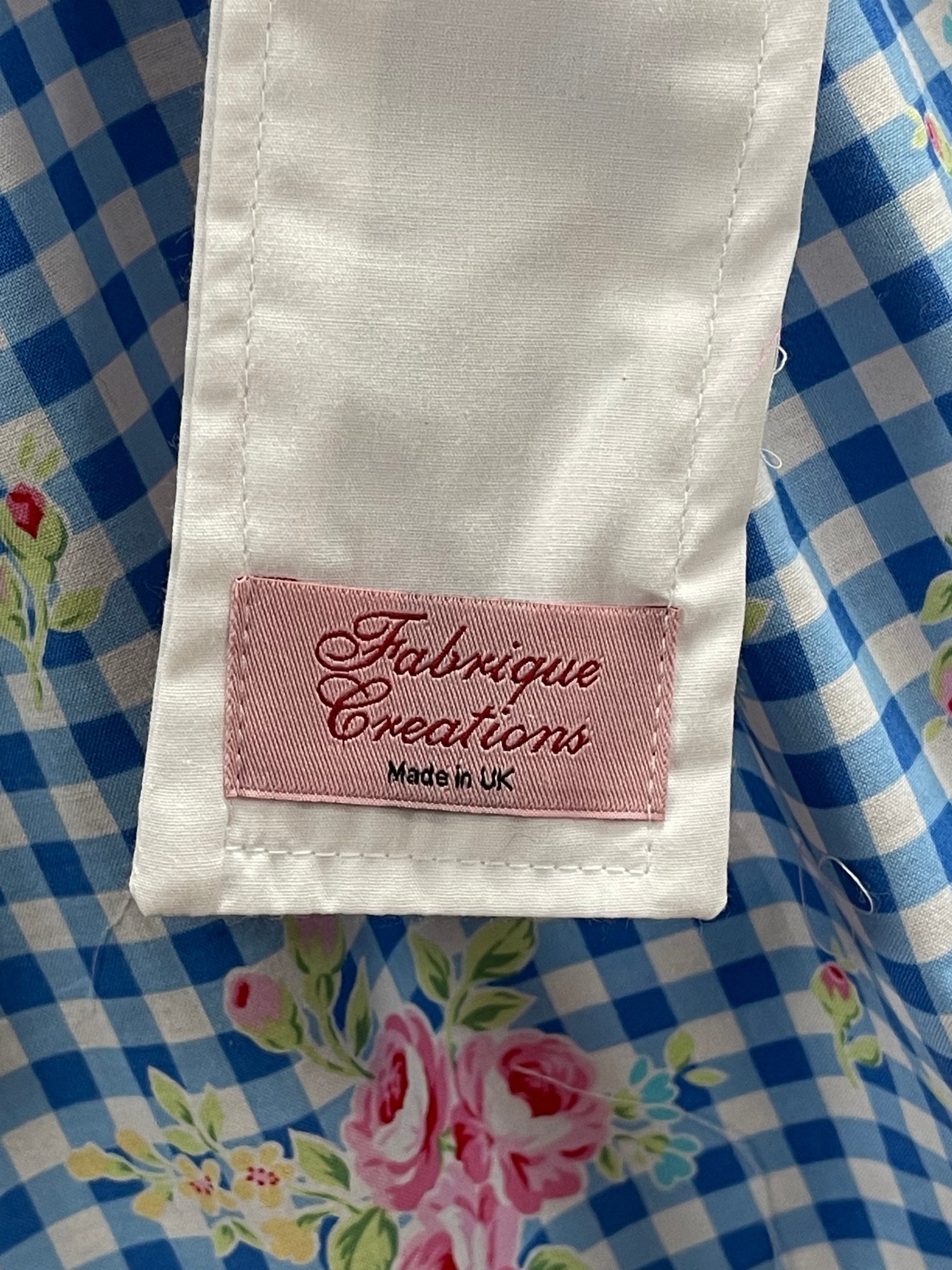 Retro Vintage 50s Style Full Apron / Pinny - Blue & White Gingham With ...