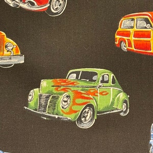 100% Cotton Print Fabric - Hot Rods - Black - 89540-102 - Etsy