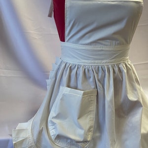 Retro Vintage 50s Style Full Apron / Pinny - Cream - Etsy