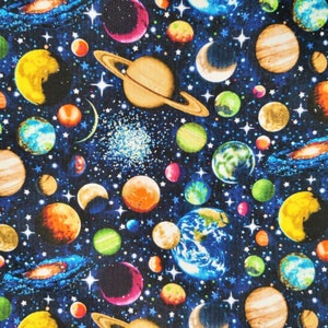 100% Cotton Print Fabric - Solar System - Scattered - 89690-103 - Etsy