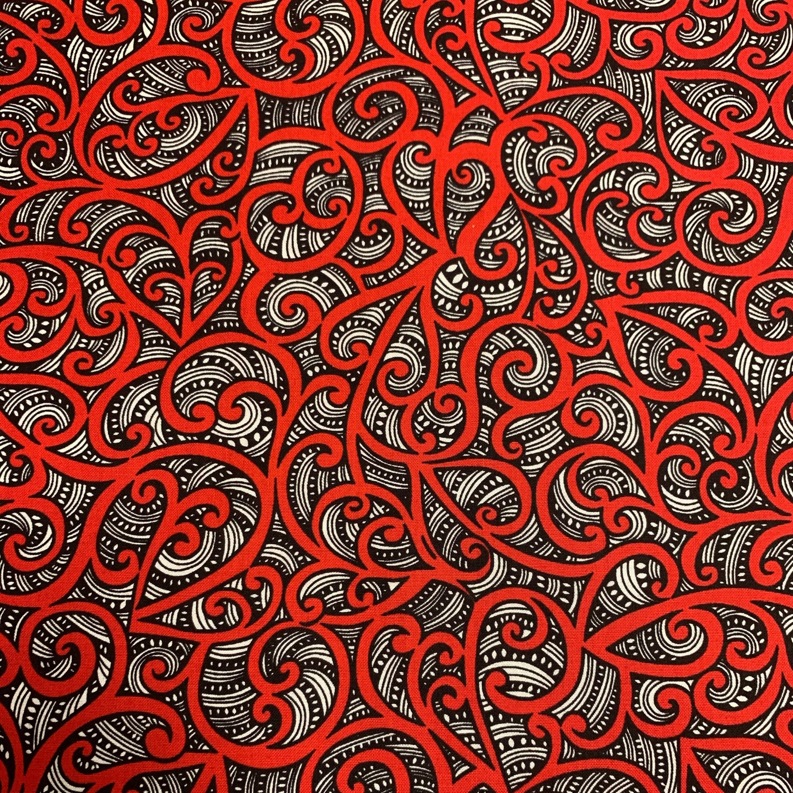 100% Cotton Print Fabric - Te Koripi Wai O Maui - Red - 85490-101 - Etsy