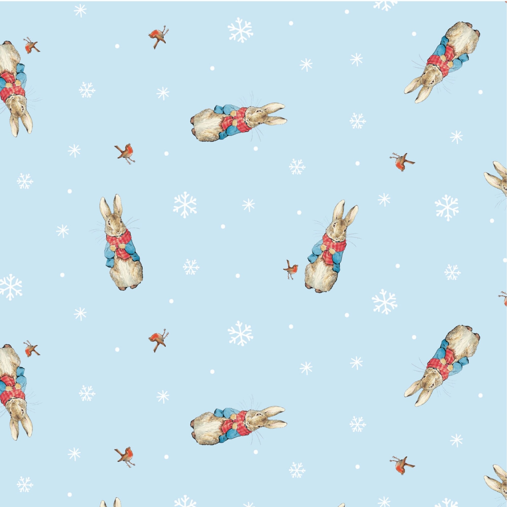 Peter Rabbit at Christmas Digital Print Fabric Woolly Scarf - Etsy UK