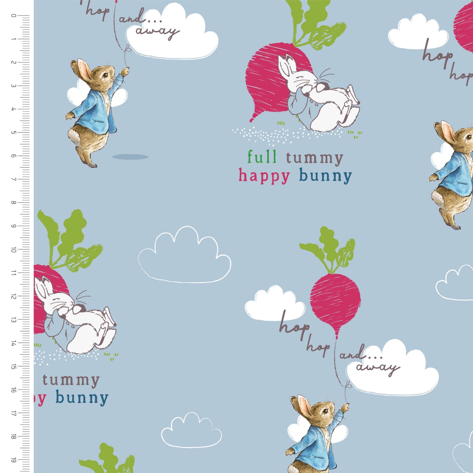 Peter Rabbit Hop Hop and Away 100% Cotton Digital Print | Etsy