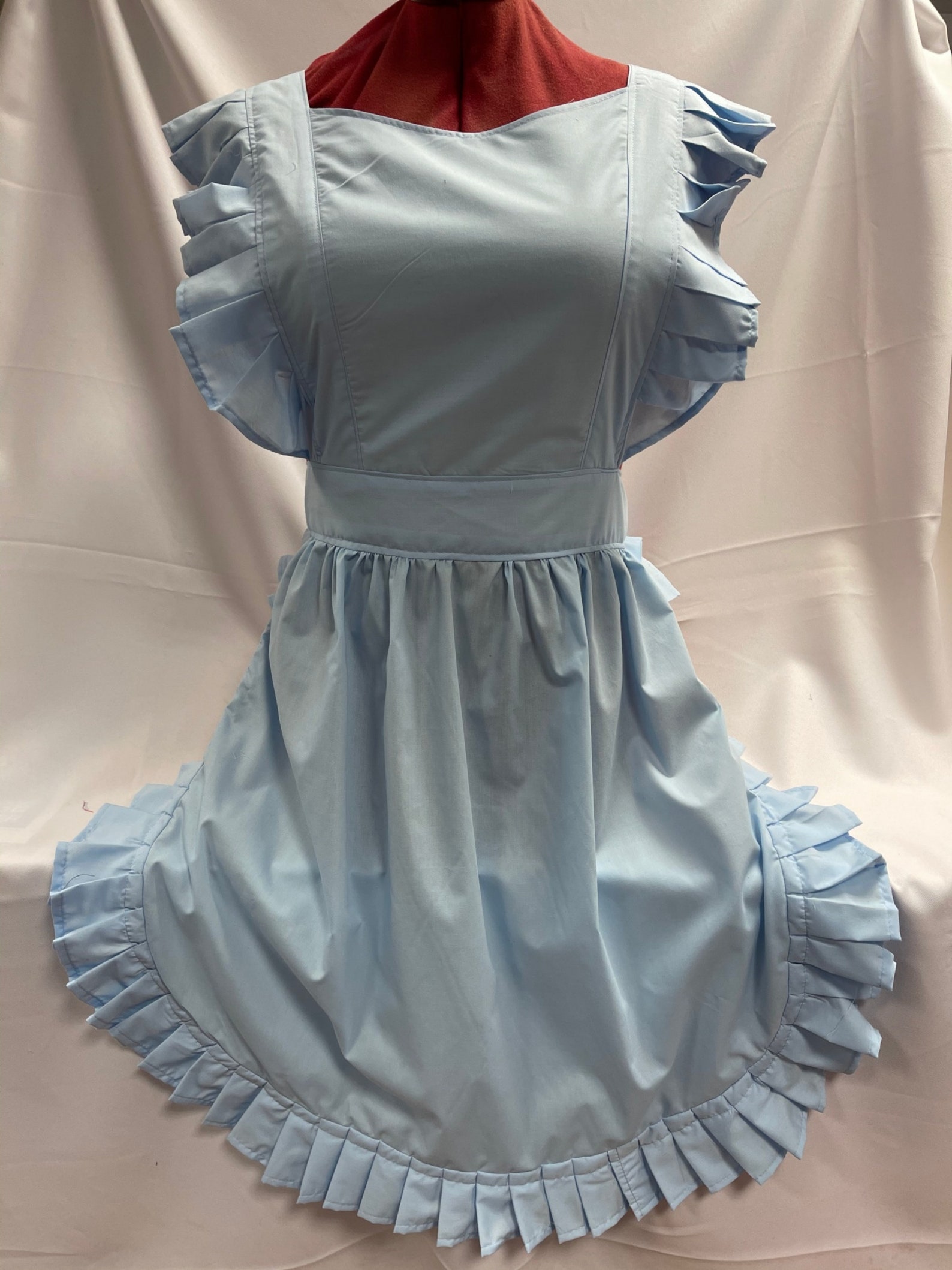 Retro Vintage Victorian Style Full Apron / Pinny Pale Blue | Etsy UK