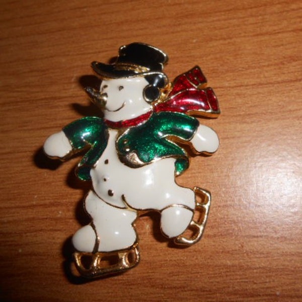 Snowman Pin - Etsy