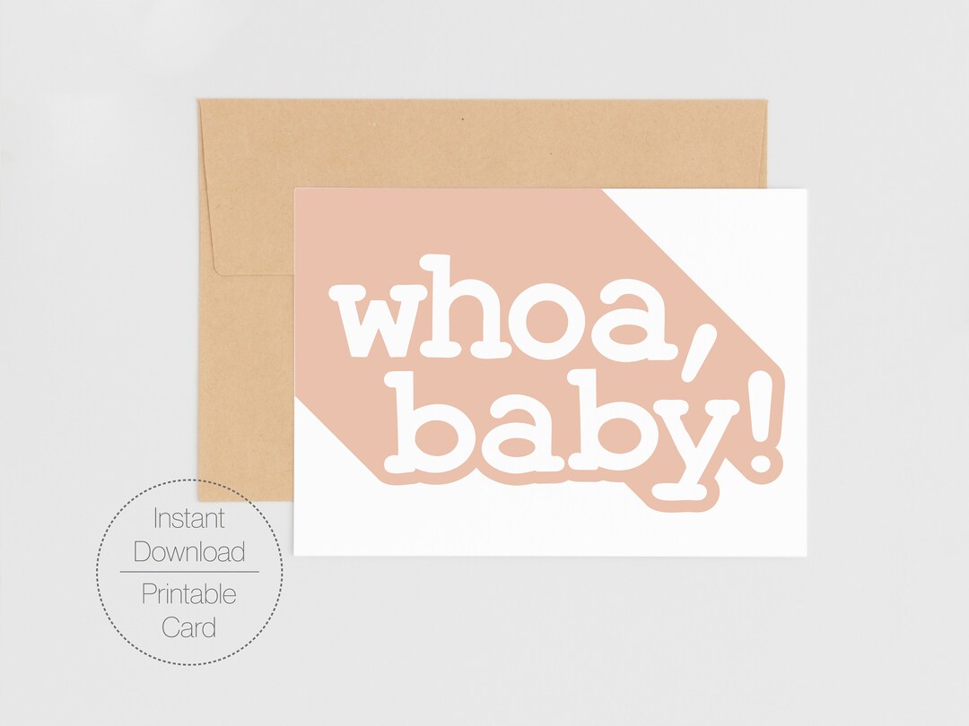 Printable Birth Announcement Baby Shower Card Simple Digital Download ...