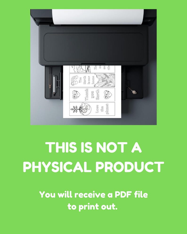 Earth Day Coloring Bookmarks for Kids (digital Download) – Creative ...