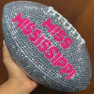 Custom Bling Football | Rhinestone Football | Personalized Football - Etsy