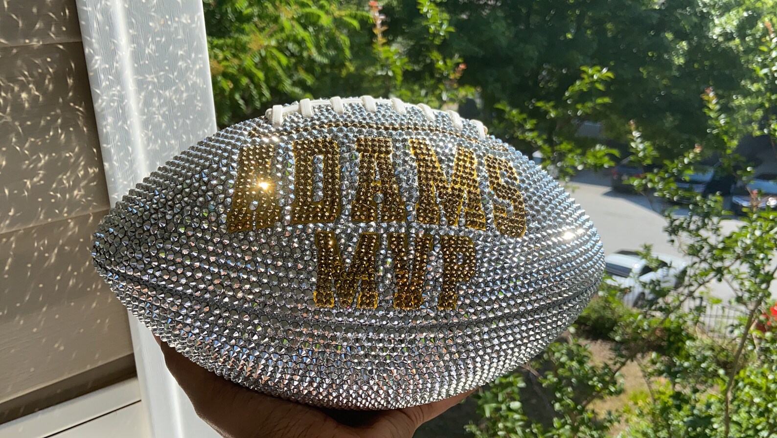 Custom Bling Football | Rhinestone Football | Personalized Football - Etsy
