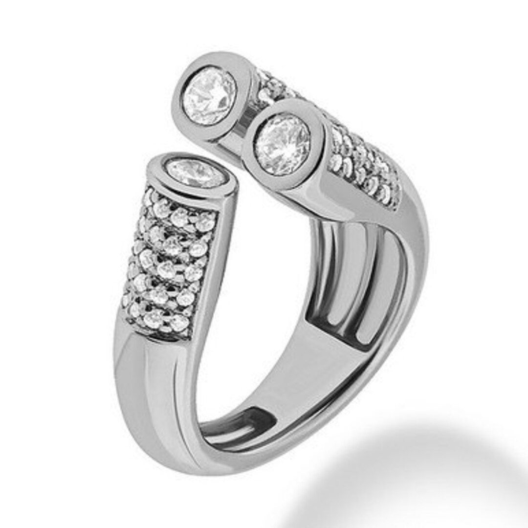 1.16ct Pave Diamond 3-finger Cocktail Fashion Ring 14k Gold - Etsy