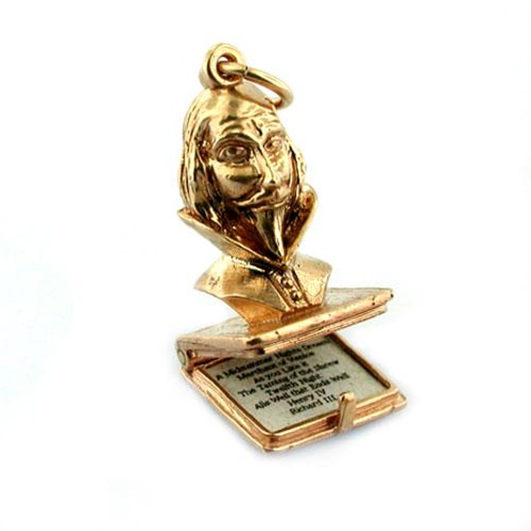 Rare the Works of Shakespeare 14K Gold Book Vintage Charm Pendant - Etsy