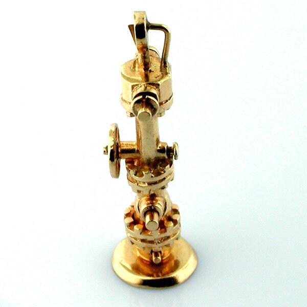 Antique Vertical Steam Engine Industrial Revolution Movable Vintage 14K ...