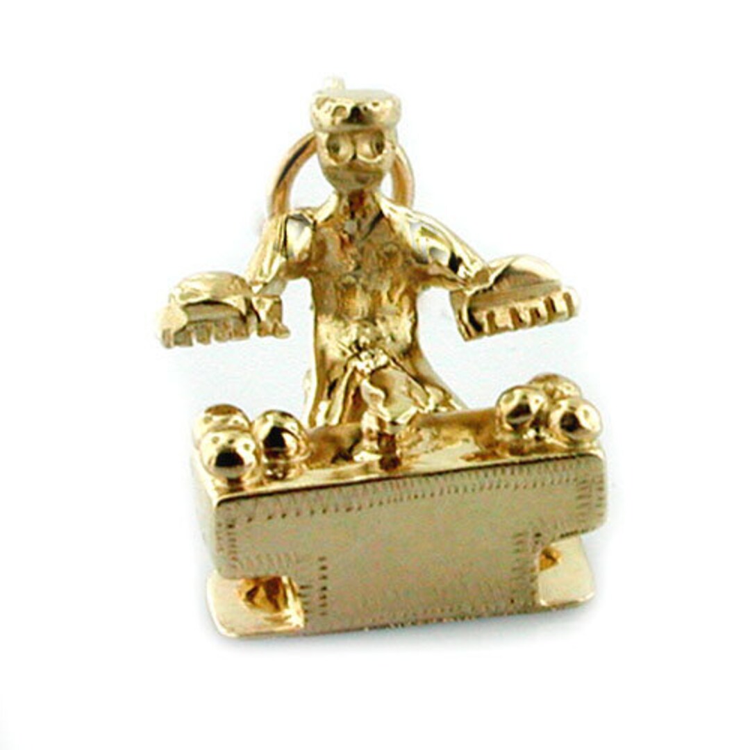 14K Gold Middle Eastern Shoe Shiner 3D Travel Charm - Etsy