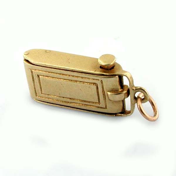 14K Gold Vintage Mechanical Pop-up Lens Photo Camera 3D Movable Charm ...