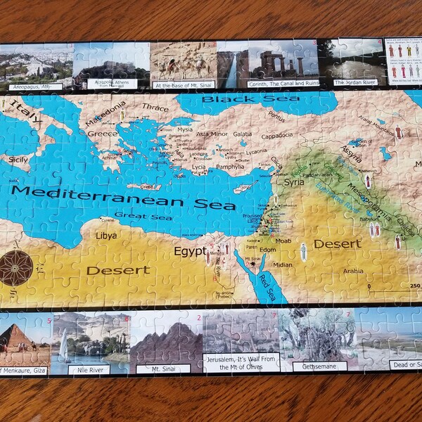 Map of Bible Lands - Etsy