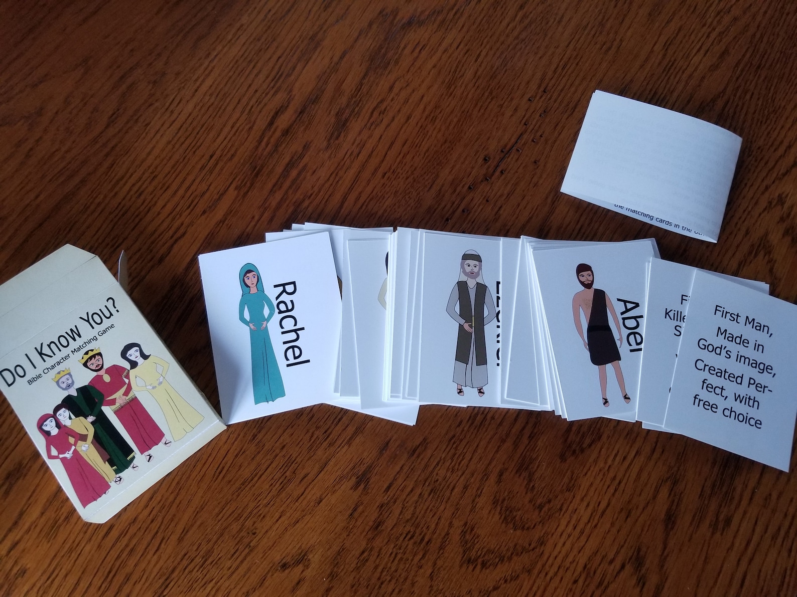 Do I Know You Bible Character Matching Card Game - Etsy