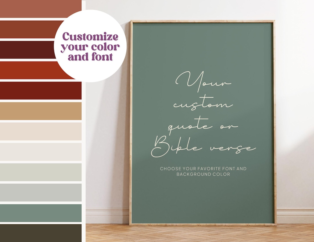Personalized Custom Quote, Bible Verse Print | Personalized Wall Art ...