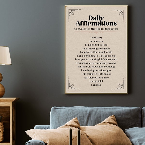 Affirmation Wall Art - Etsy