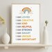 Affirmations Print Affirmations for Kids Positive Art for - Etsy