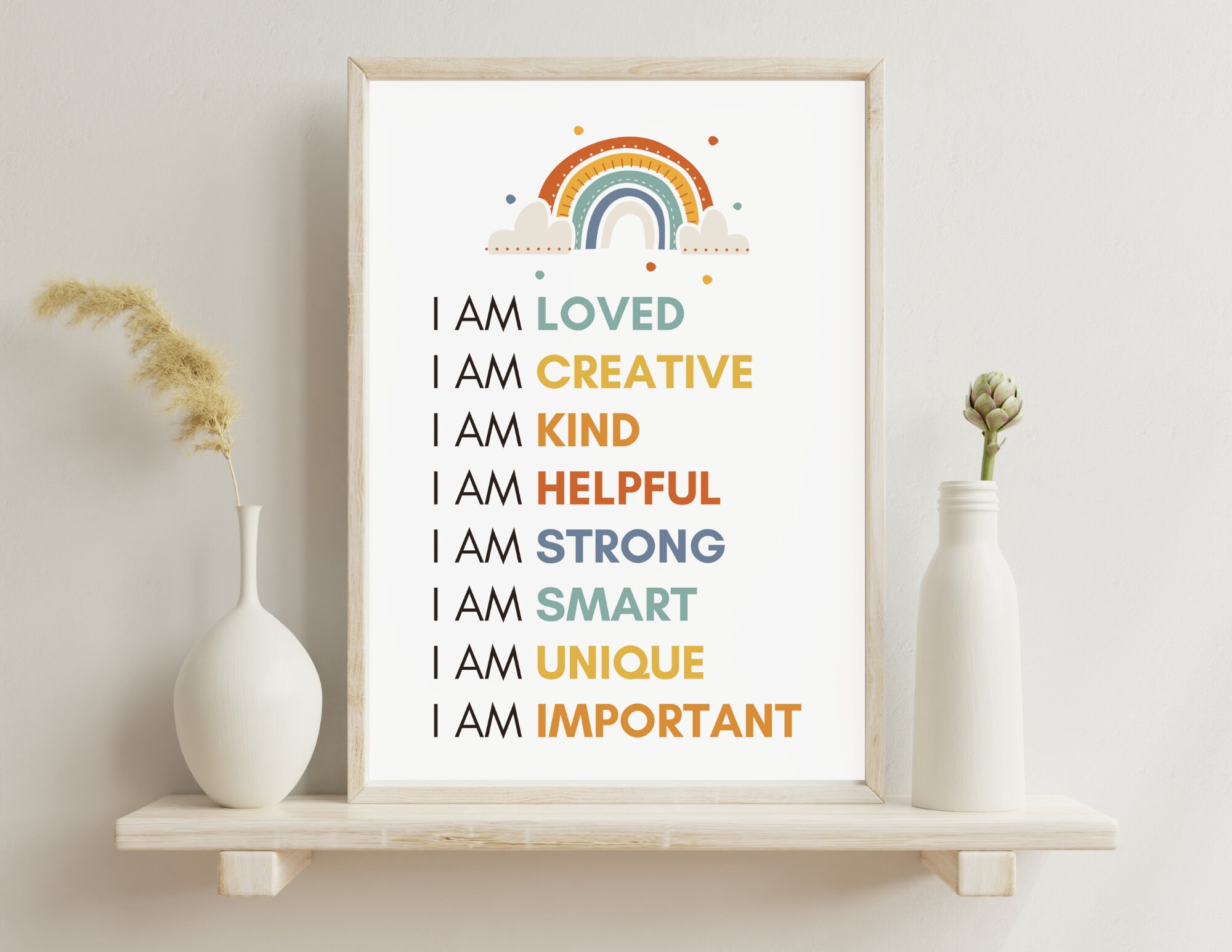 Affirmations Print Affirmations for Kids Positive Art for - Etsy
