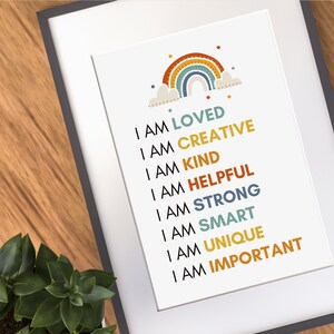 Affirmations Print Affirmations for Kids Positive Art for - Etsy