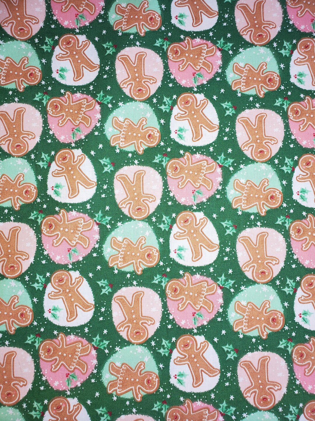 Gingerbread Man Gingerbread Woman Girl Christmas Xmas Cotton Fabric One ...