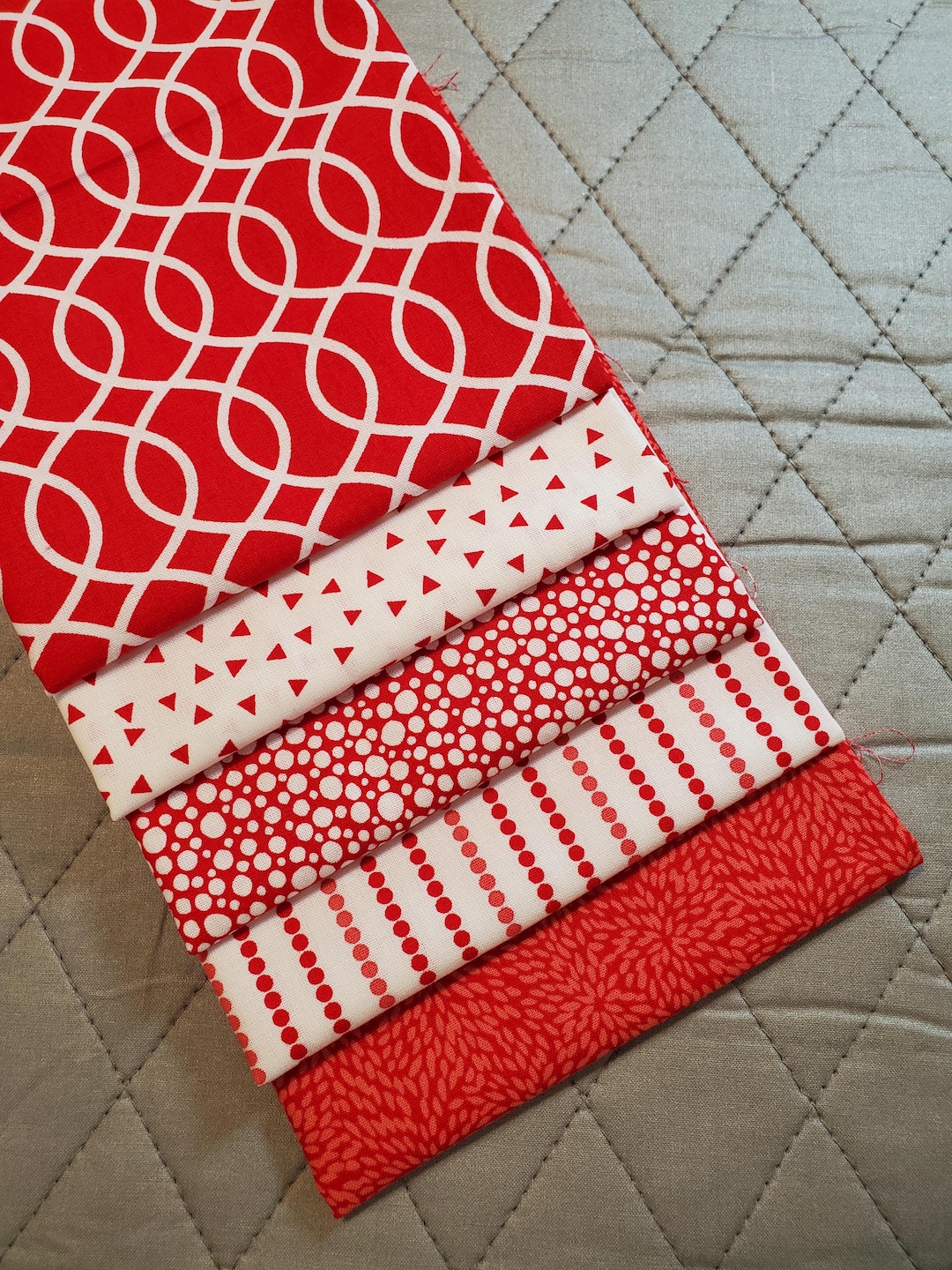 Fat Quarter Bundle, Fabric, Red Fat Quarters, Quilting Cotton, Quilting ...