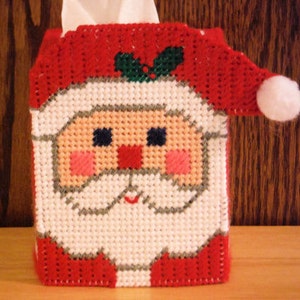Christmas Santa Claus Tissue Box Cover, Holiday Decorations in Plastic ...