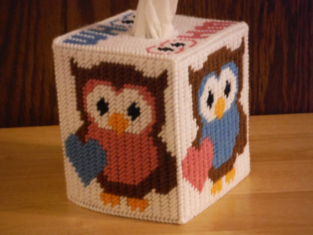 Valentines Owl Tissue Box Cover, Whoo Loves You Décor, Owl Tissue Box ...
