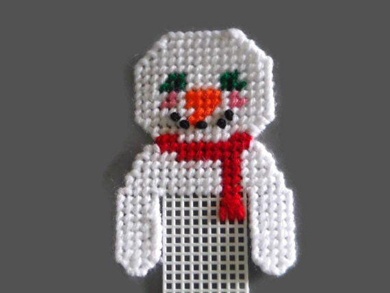 Snowman Bookmark Plastic Canvas Christmas Gift for Kids - Etsy