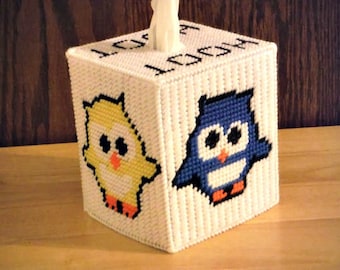 Owl Tissue Box Cover - Etsy