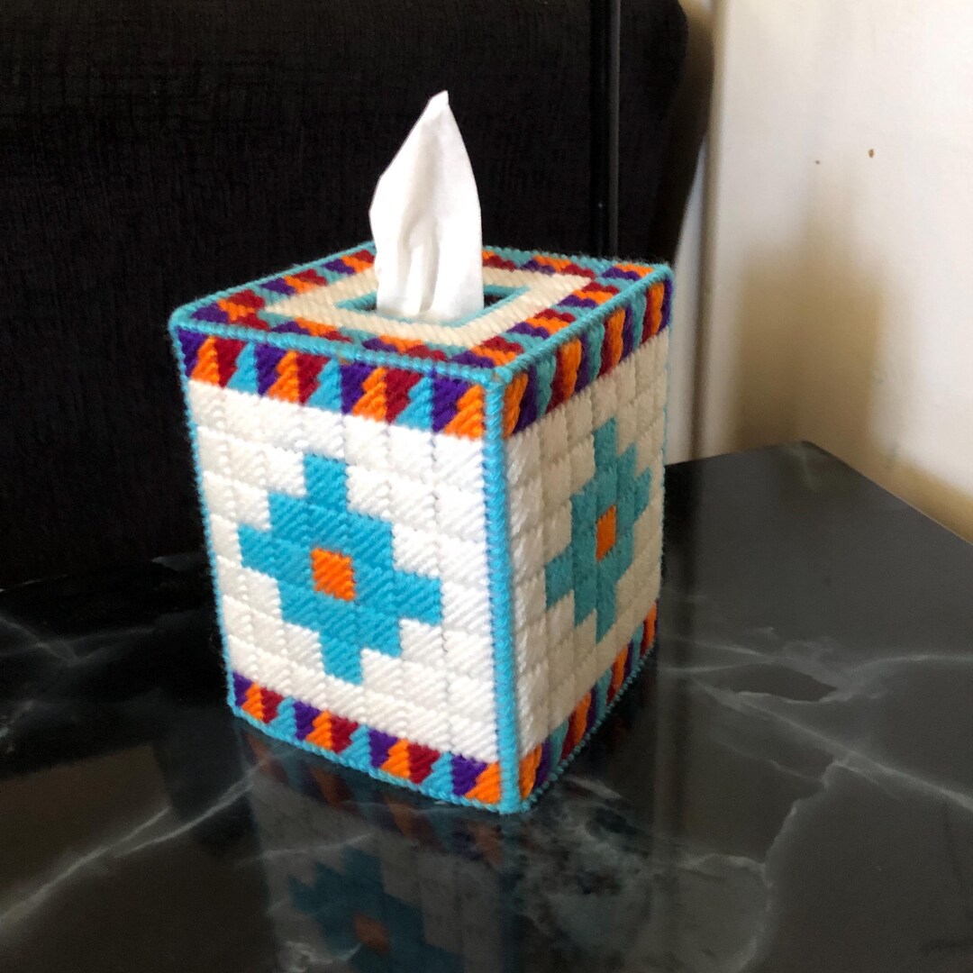 Southwestern Quilt Tissue Box Cover - Etsy