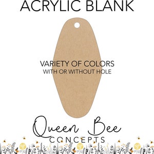 Retro Hotel Key Fob Acrylic Blank - Laser Cut - Variety of Colors - Etsy