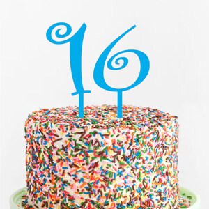 Birthday Number Acrylic Cake Topper - Laser Cut - Variety of Colors ...