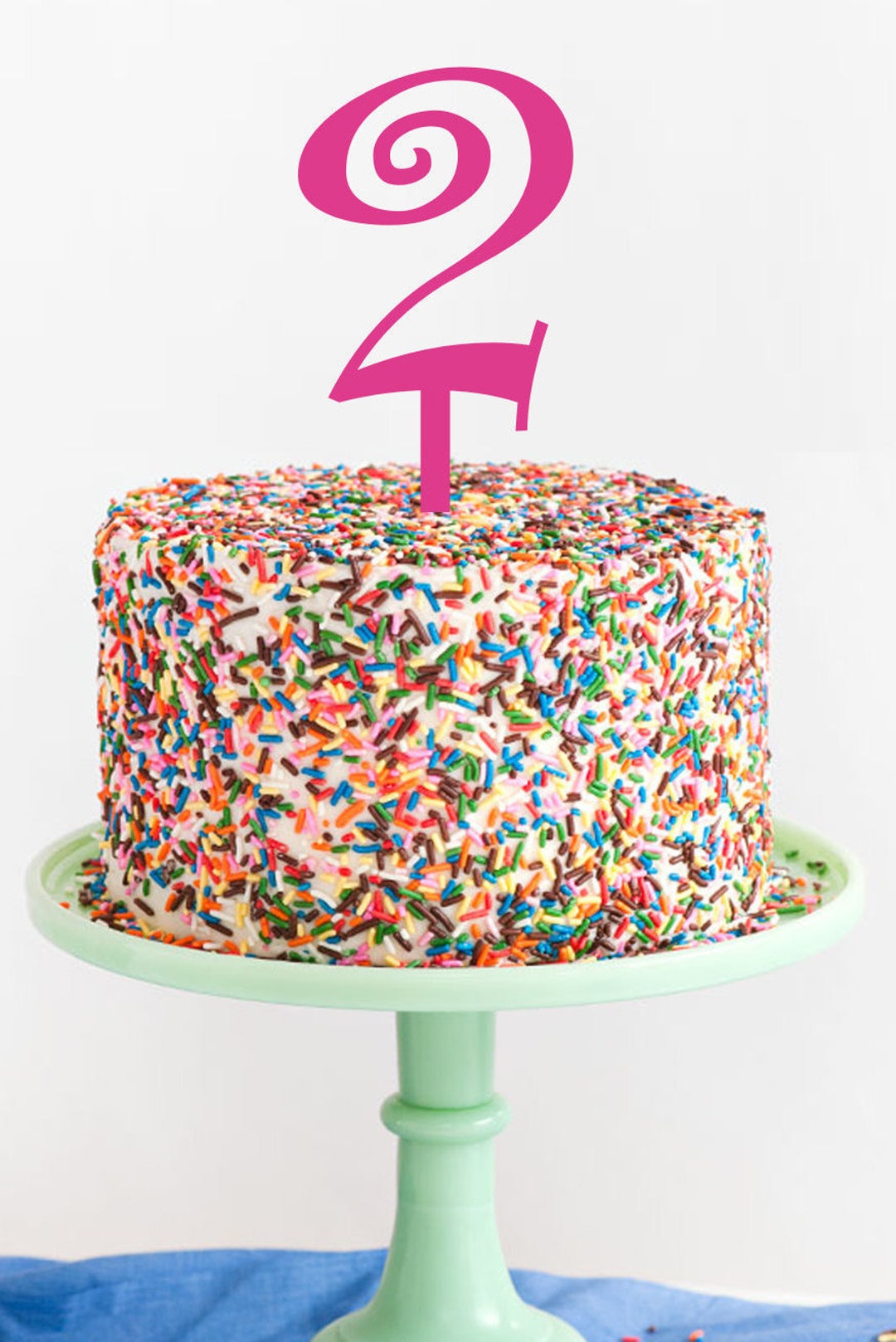 Birthday Number Acrylic Cake Topper - Laser Cut - Variety of Colors ...