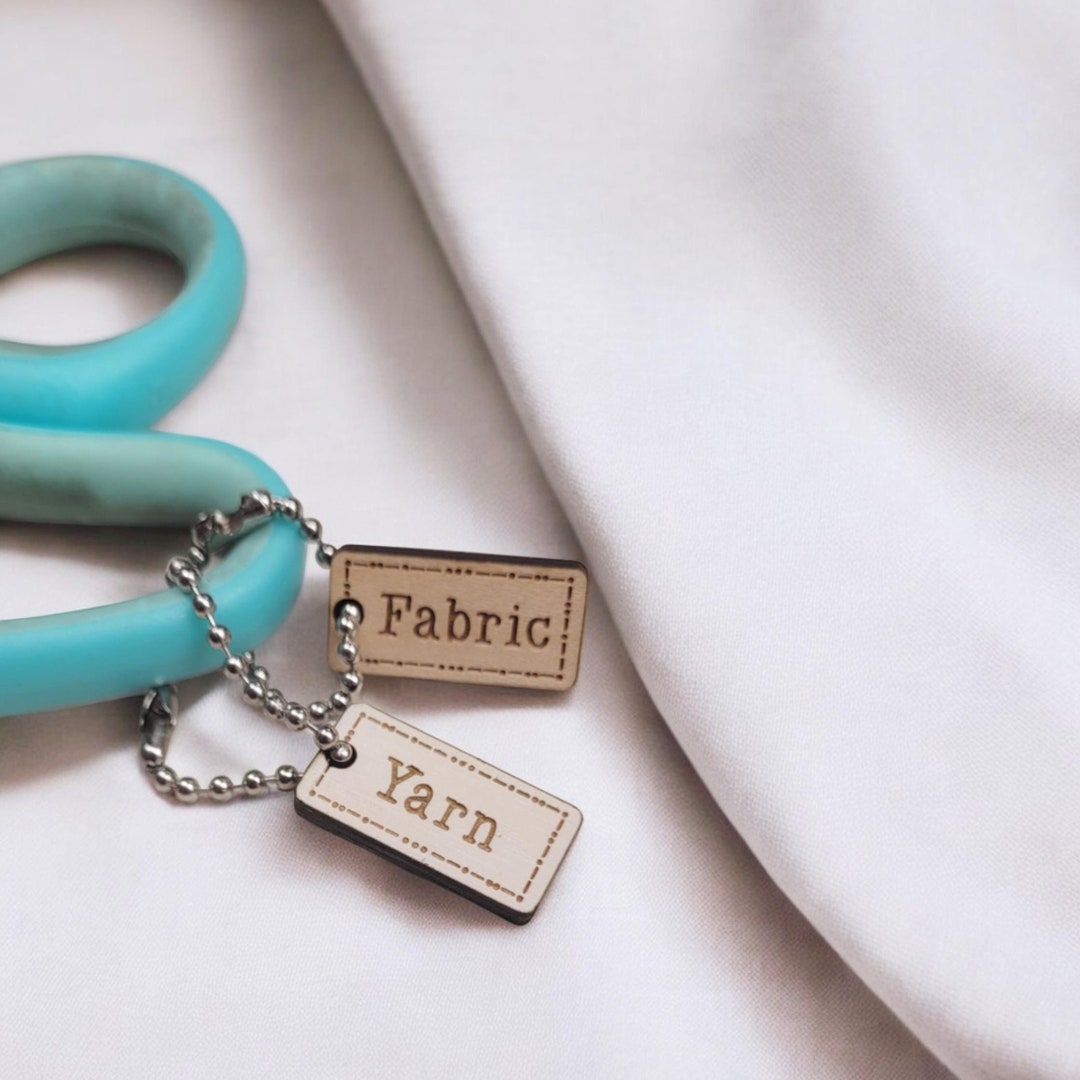 Scissor Tags - Wood Tags to Label Scissor Types -set of 4 - Maple or ...