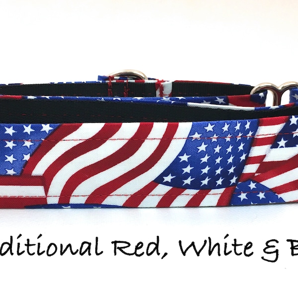 American Flag Dog Collar Personalized - Etsy