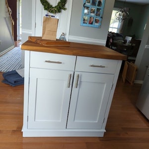 Lexie Kitchen Island, Custom Butcher Block Kitchen Island With Seating ...