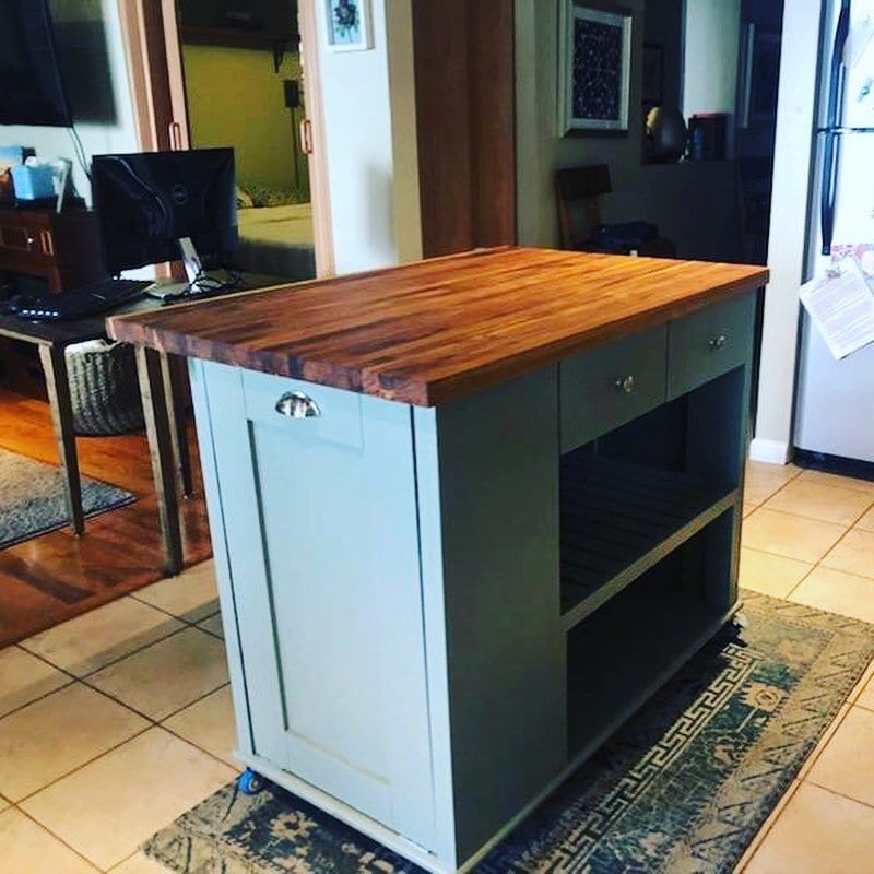 Custom Kitchen Island Butcher Block Kitchen Island With - Etsy Canada