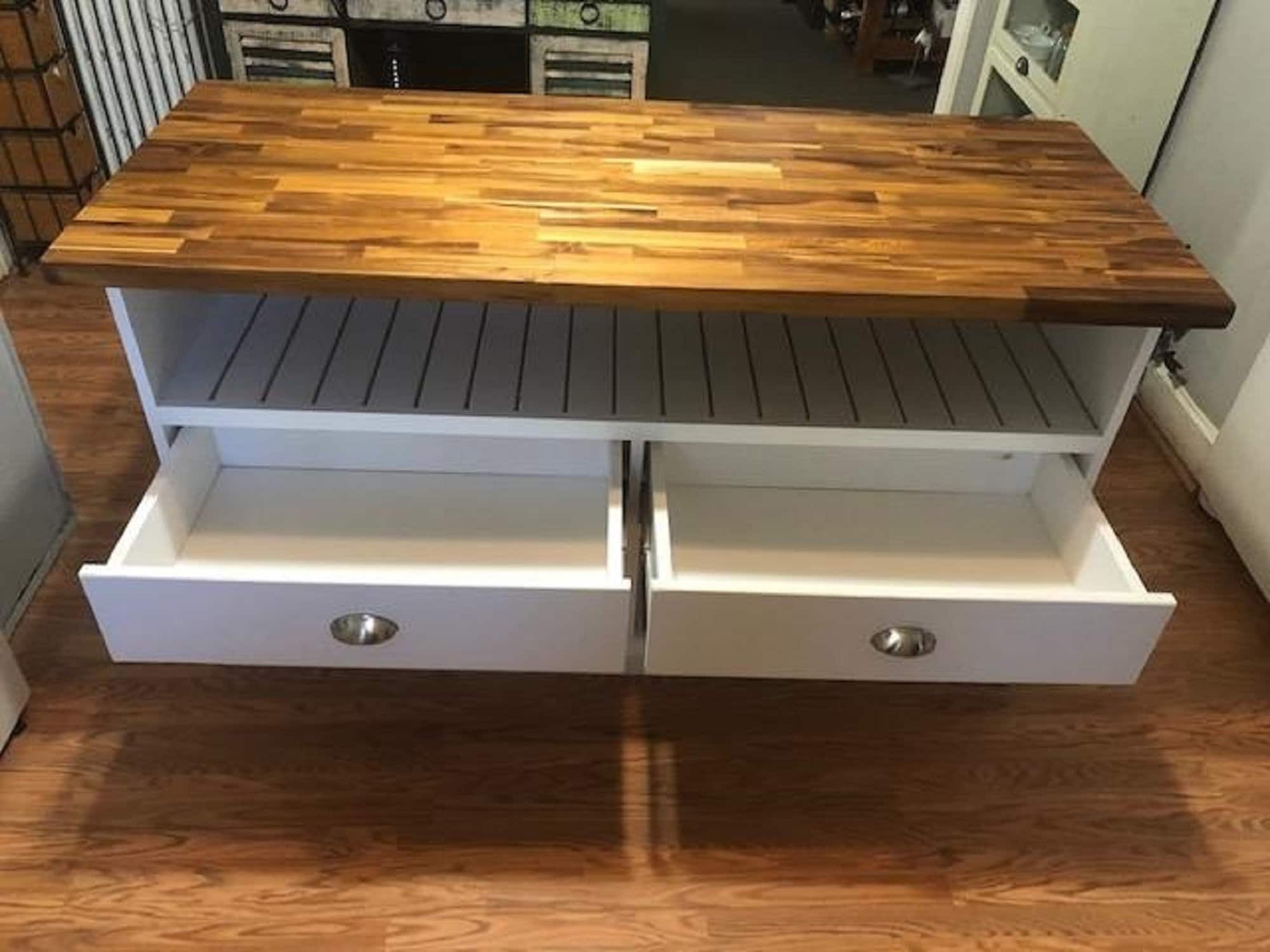 Custom Kitchen Island Butcher Block Countertop Table Island - Etsy