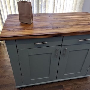 Lexie Kitchen Island, Custom Butcher Block Kitchen Island With Seating ...