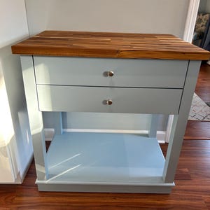 Microwave Cart, Kitchen Island, Butcher Block Kitchen Island, Prep ...