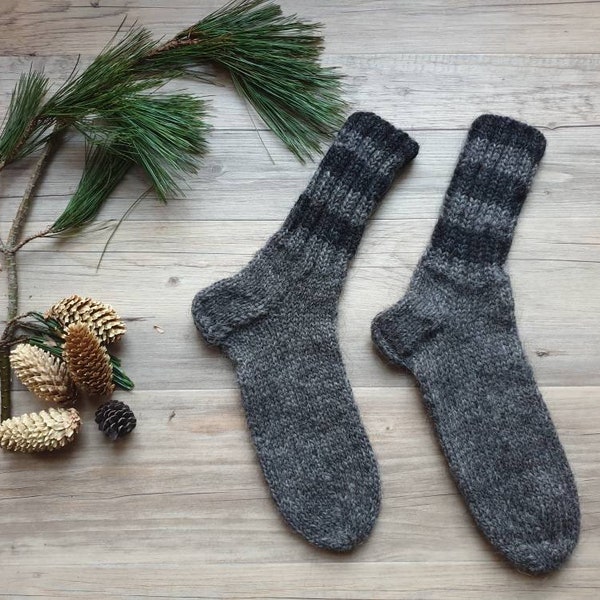 Grey Wool Socks - Etsy