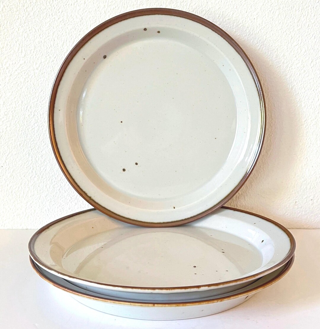 Vintage Set of 3 Dansk Denmark Brown Mist Dinner Plates Niels Refsgaard ...