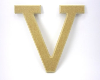 Wooden letter v | Etsy