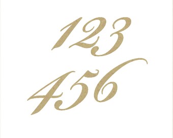 Script numbers | Etsy