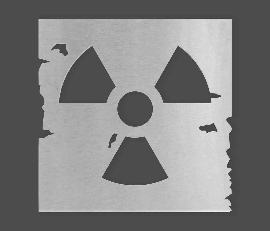 Metal Wall Art Metal Radiation Sign Metal Cutout Wall Art - Etsy