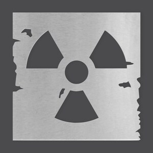 Metal Wall Art Metal Radiation Sign, Metal Cutout, Wall Art, Home Decor ...